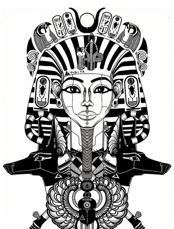 Szkice tatuażu faraon - VeAn Poland